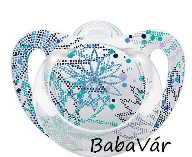 Nuk Genius latex cumi fehér mintás 18+ hó - BabaVár Baba és kismama online bababolt webáruház
