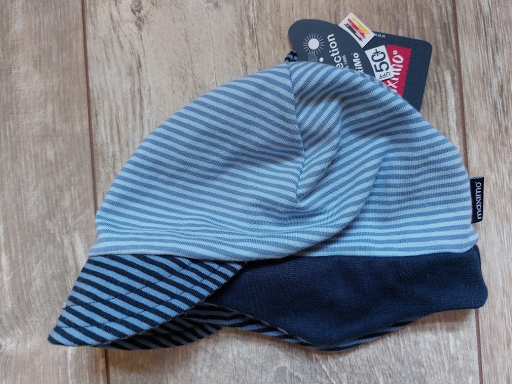 Maximo kék csíkos simlis fülvédős nyári sapka - BabaVár Baba és kismama ...